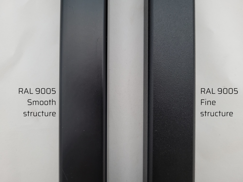 Application of powder coatings to door handles: a fine structure is ...